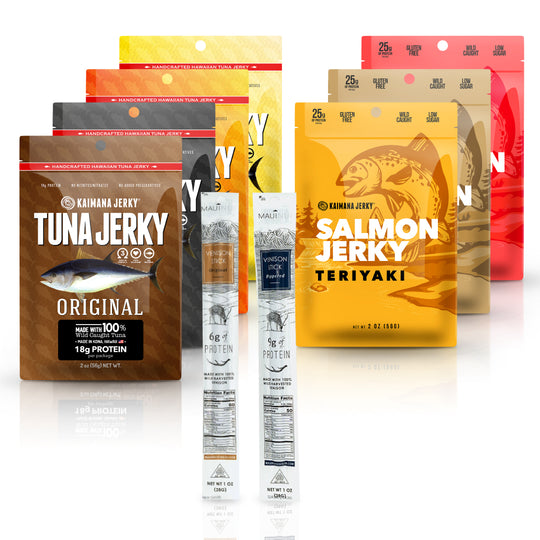 Shop Fish Jerky Bundles: Ahi, Salmon, & Wahoo Fish Jerky